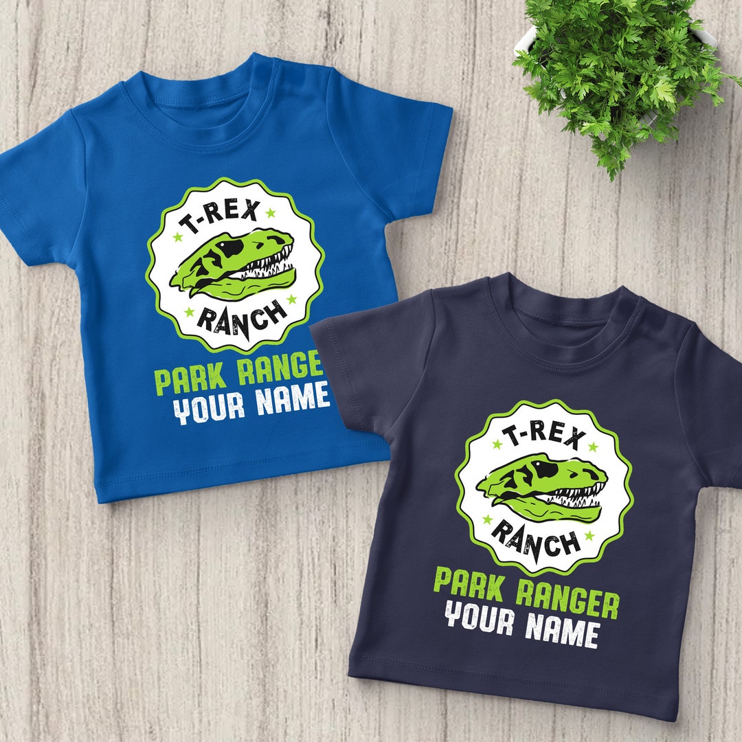 Personalized T-rex Ranch Park Ranger Tshirt, T-rex Shirt, T-rex ...