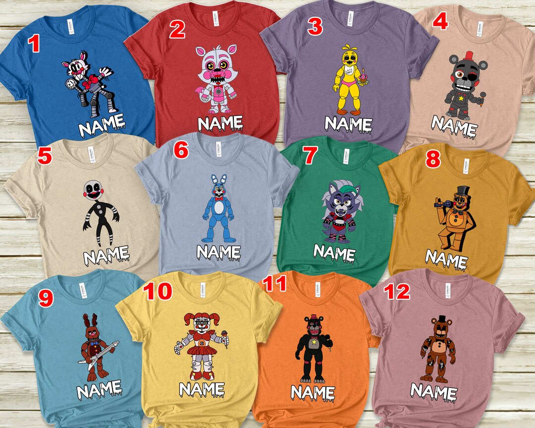 Five Nights at Freddy's Matching Shirt, Five Nights at Freddy's Group ...