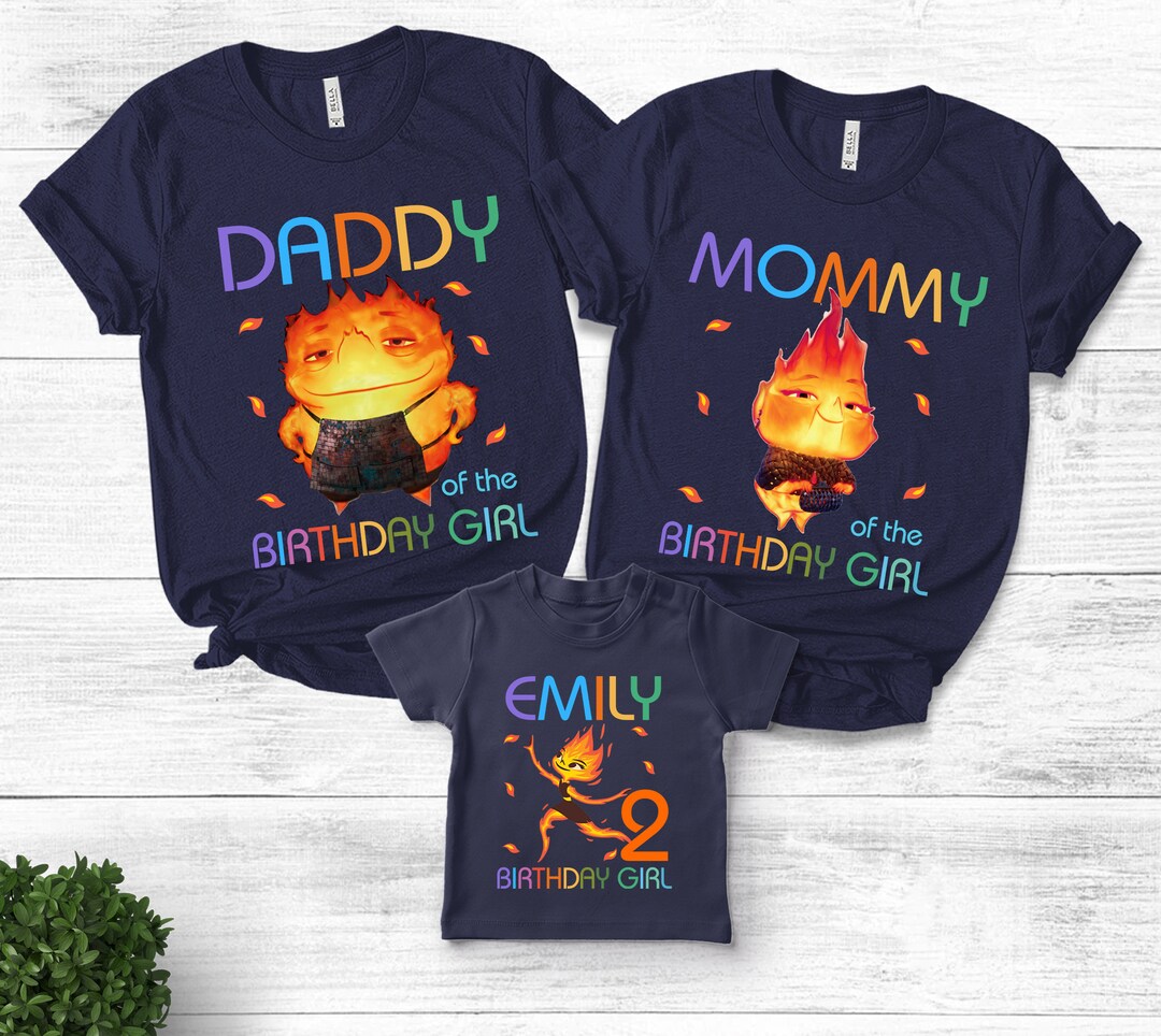 Disney Elemental Birthday Shirt/pixar 2024 Movie/elemental Movie/ember ...