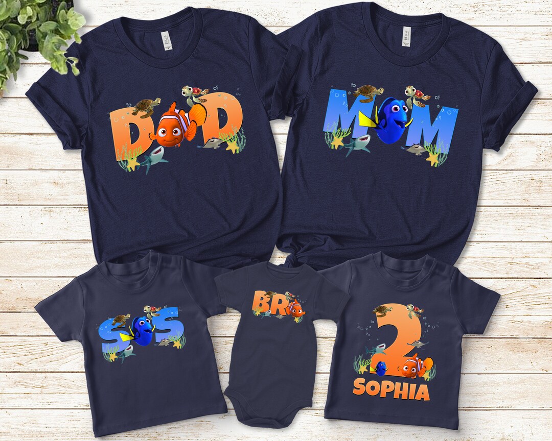 Finding Nemo Birthday Shirt, Finding Nemo T-shirt, Finding Nemo Custom ...