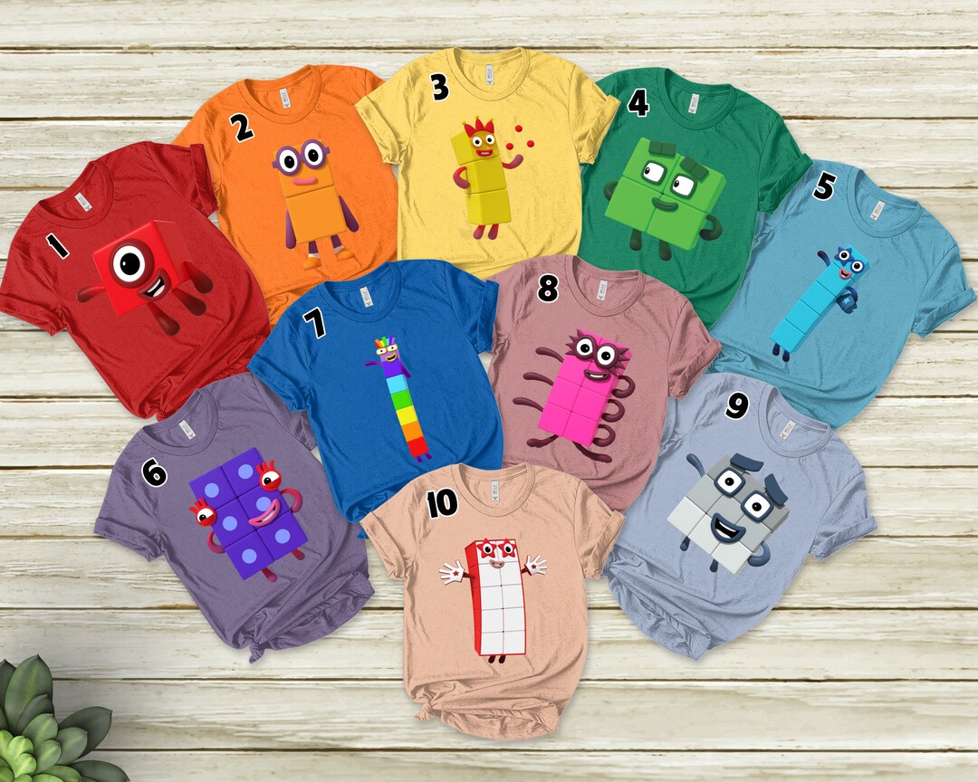 Numberblocks Halloween Costume Shirt,numberblocks Halloween Group Shirt ...