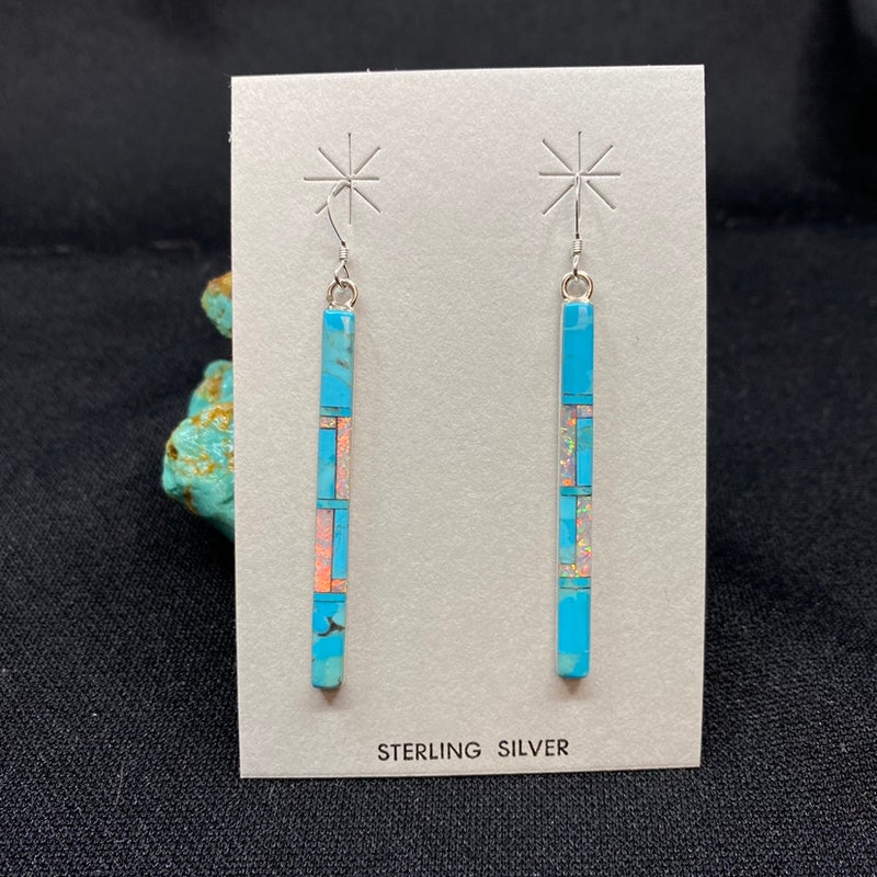 Native Inlay Earring - Etsy