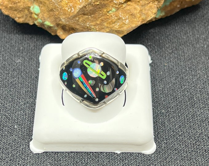 Starry Night Micro Inlay Ring I Galaxy Stars Theme I Surisouthwest I ...