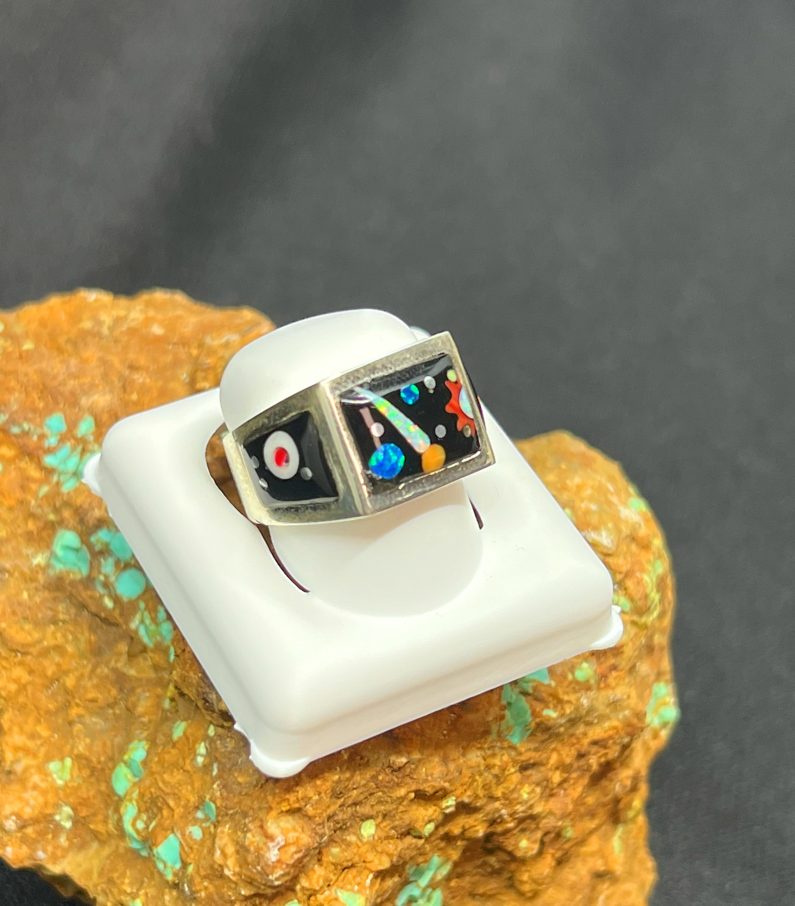 Starry Night Micro Inlay Ring I Galaxy Stars Theme I Surisouthwest I ...
