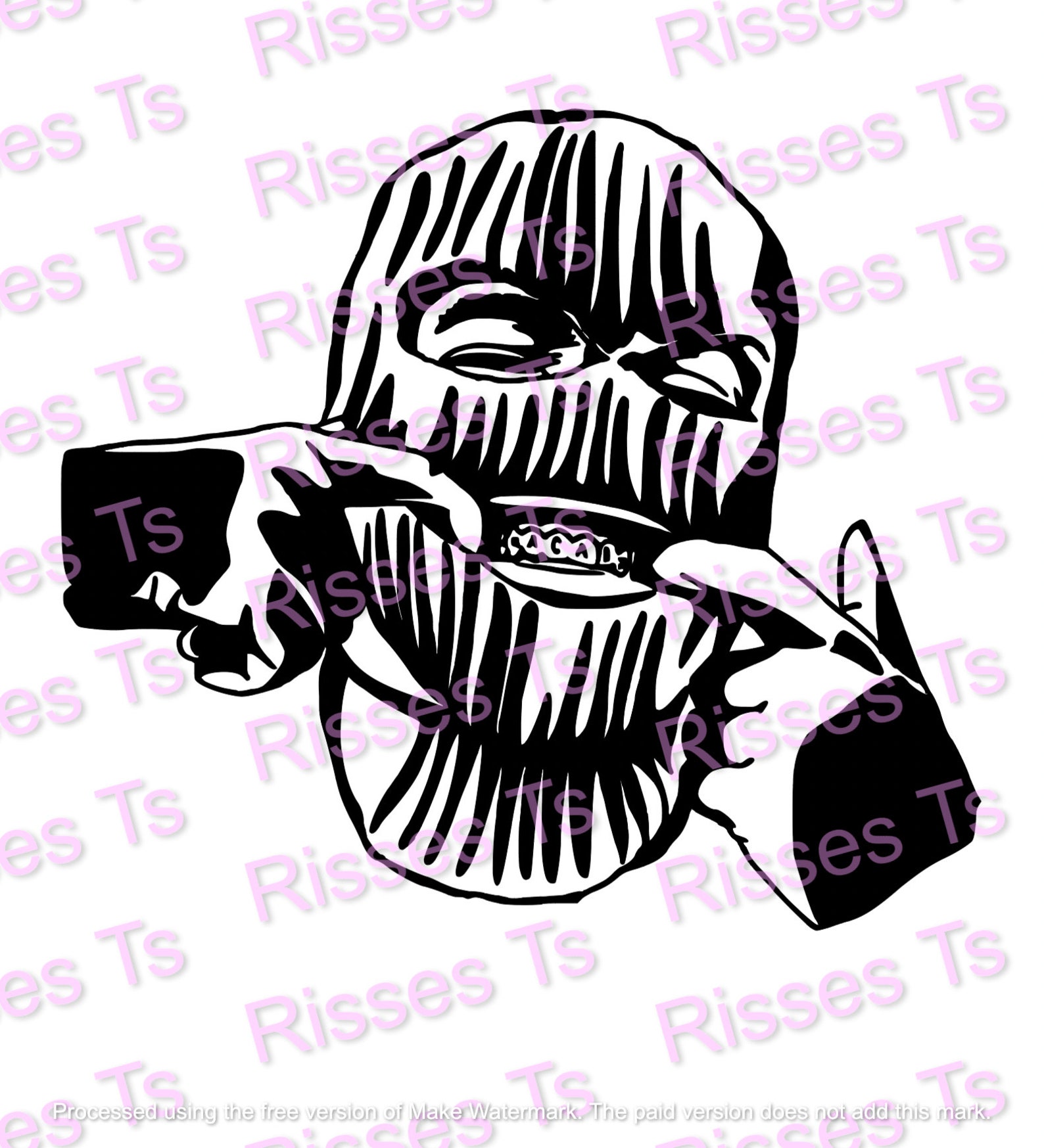 Gangsta With Ski Mask PNG PDF - Etsy