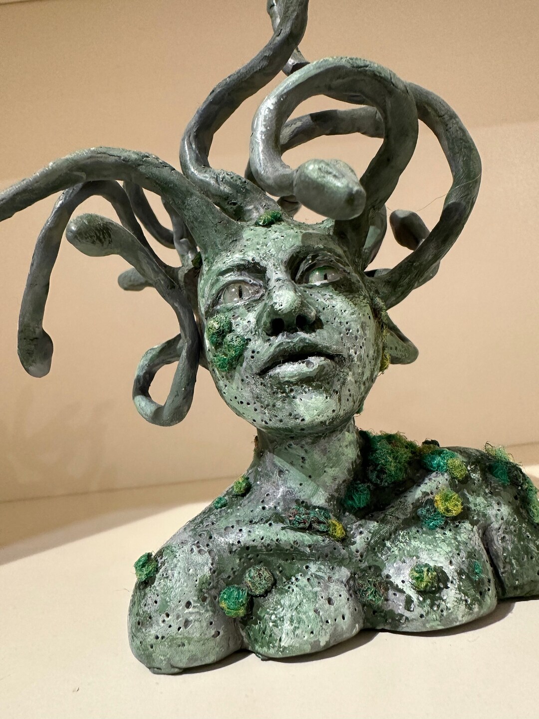 Medusa Hand-made Sculpture Polymer Clay Figurine, Greek Mythology - Etsy