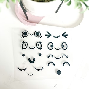 Face Stickers, Cute Vinyl Decals, Decal Bundle, Fun Bedroom Decor ...