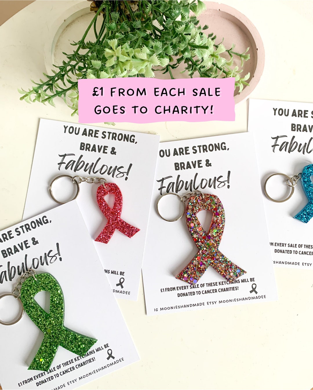 Cancer Keychain, Charity Gifts, Cancer Gifts, Cancer Ribbon Keyring ...