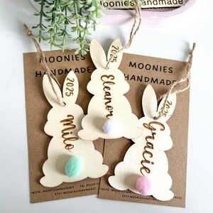 Personalised Rabbit Name Tags, Easter Rabbit Decorations, Custom Easter ...