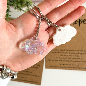 Cloud Keychain, Pick Me up Gift, Positivity Gift, Mental Health Gift ...