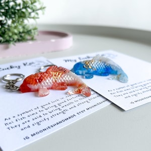 Koi Fish Keyring, Koi Carp Gifts, Good Luck Gifts, Lucky Keyring, Fish ...