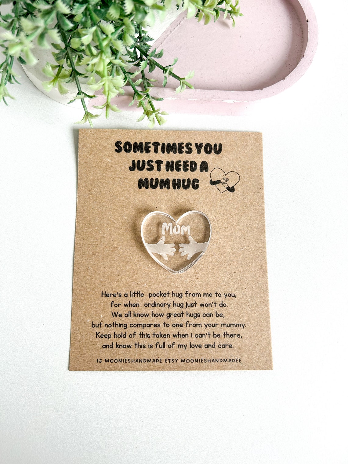 Mum Hug, Pocket Hug Token, Thinking of You Gift, Pick Me up Gift ...