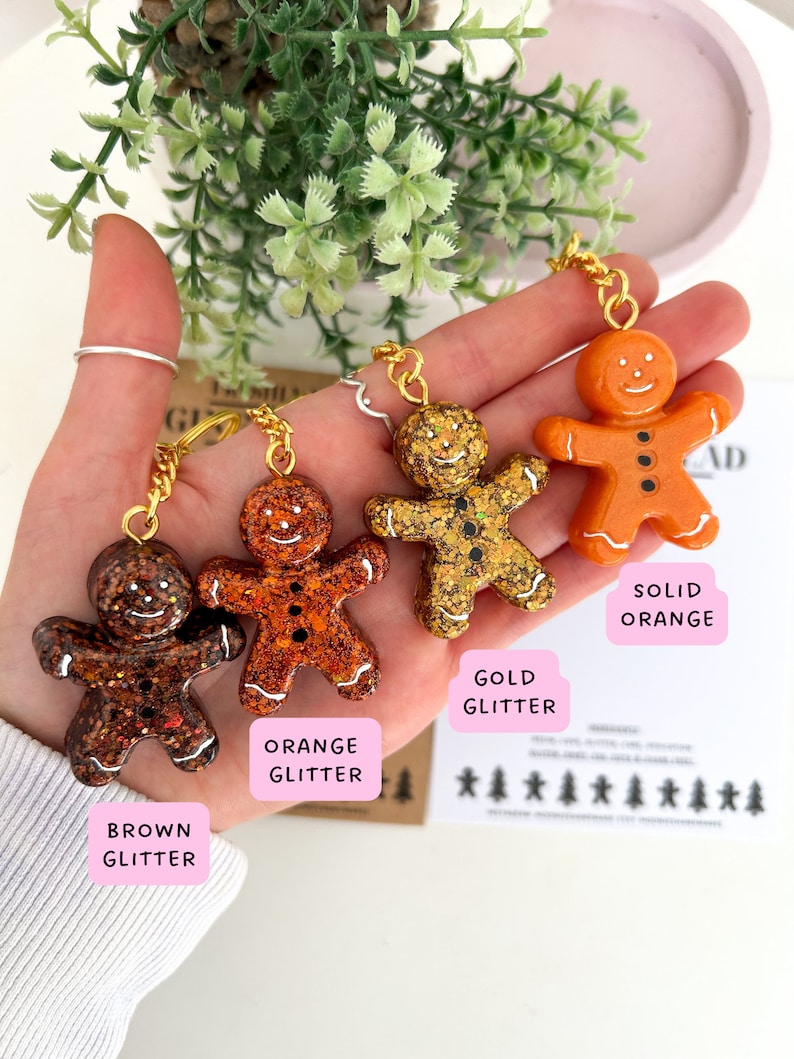Gingerbread Man Keyring, Christmas Keychain, Biscuit Keychain ...