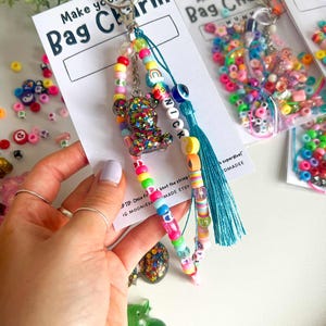 Make Your Own Bag Charm Kit, DIY Bag Charm, DIY Keyring Charm Set ...