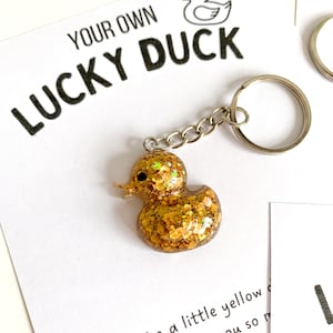 Lucky Duck Keychain, Lucky Keyring, Gifts for New Job, Good Luck ...