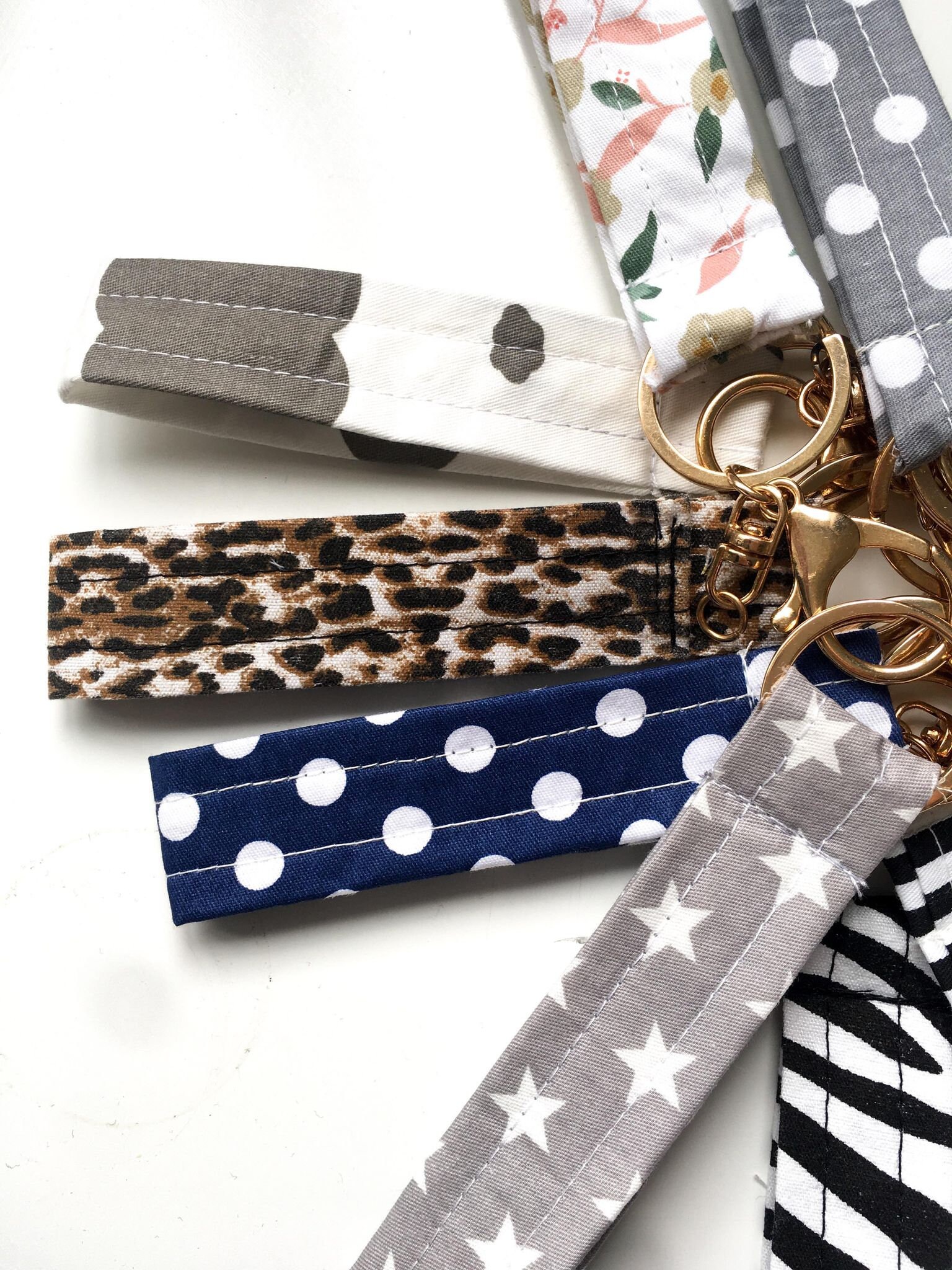 Fabric Wristlet Key Fob Keyring Hand Sewn Keychain Keyfiner - Etsy UK
