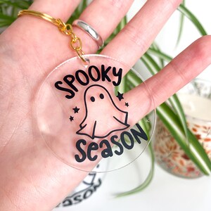 Spooky Season Keychain, Halloween Keychain, Autumn Keychain, Ghost ...
