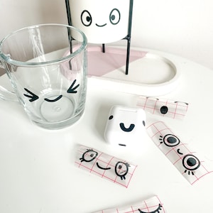 Face Stickers, Cute Vinyl Decals, Decal Bundle, Fun Bedroom Decor ...