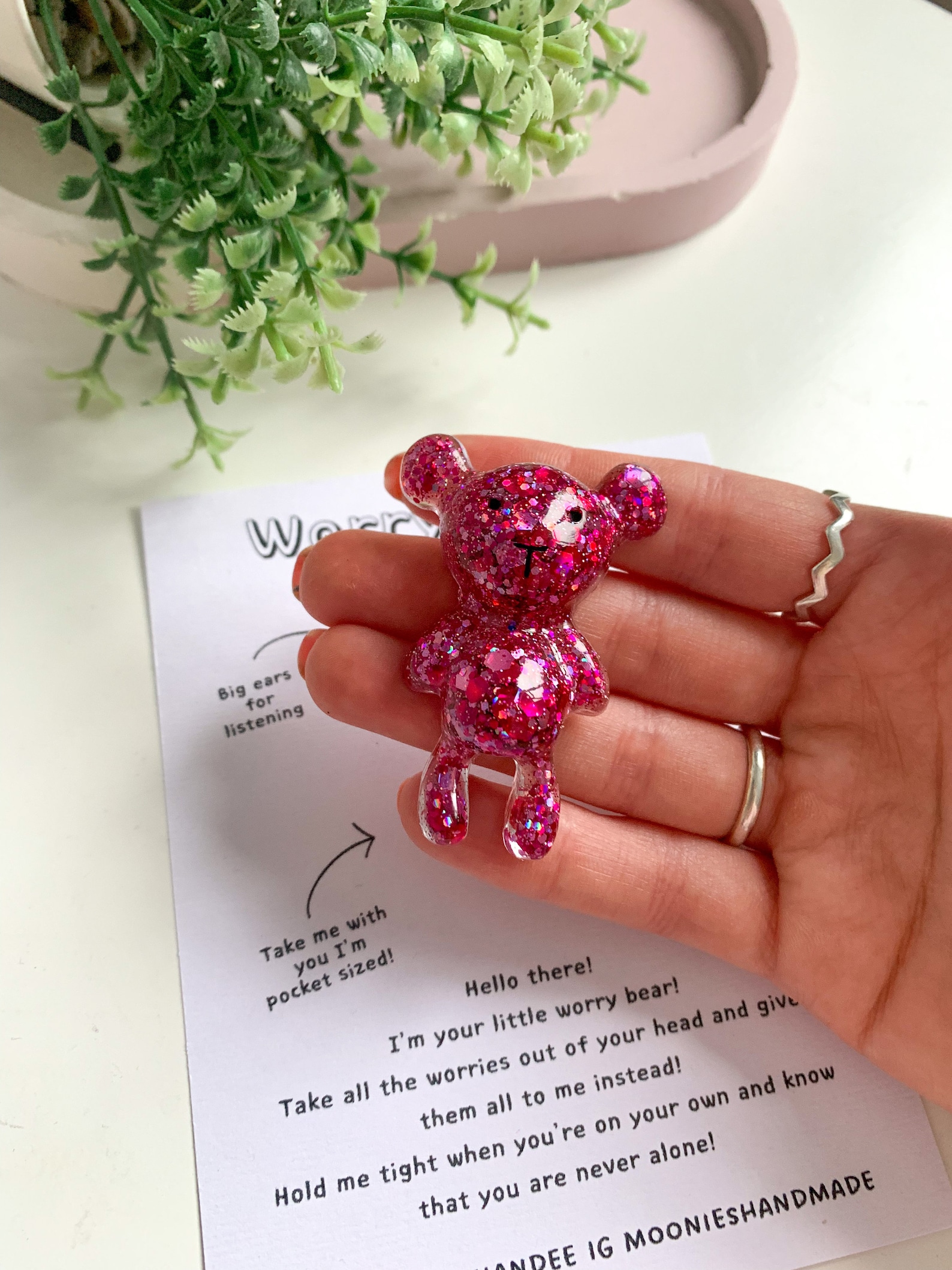 Worry Bear, Anxiety Relief Gift, Pocket Hug, Stress Relief Gift for Her ...
