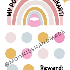 Potty Training Chart Printable, Rainbow Potty Training Chart, Kids ...