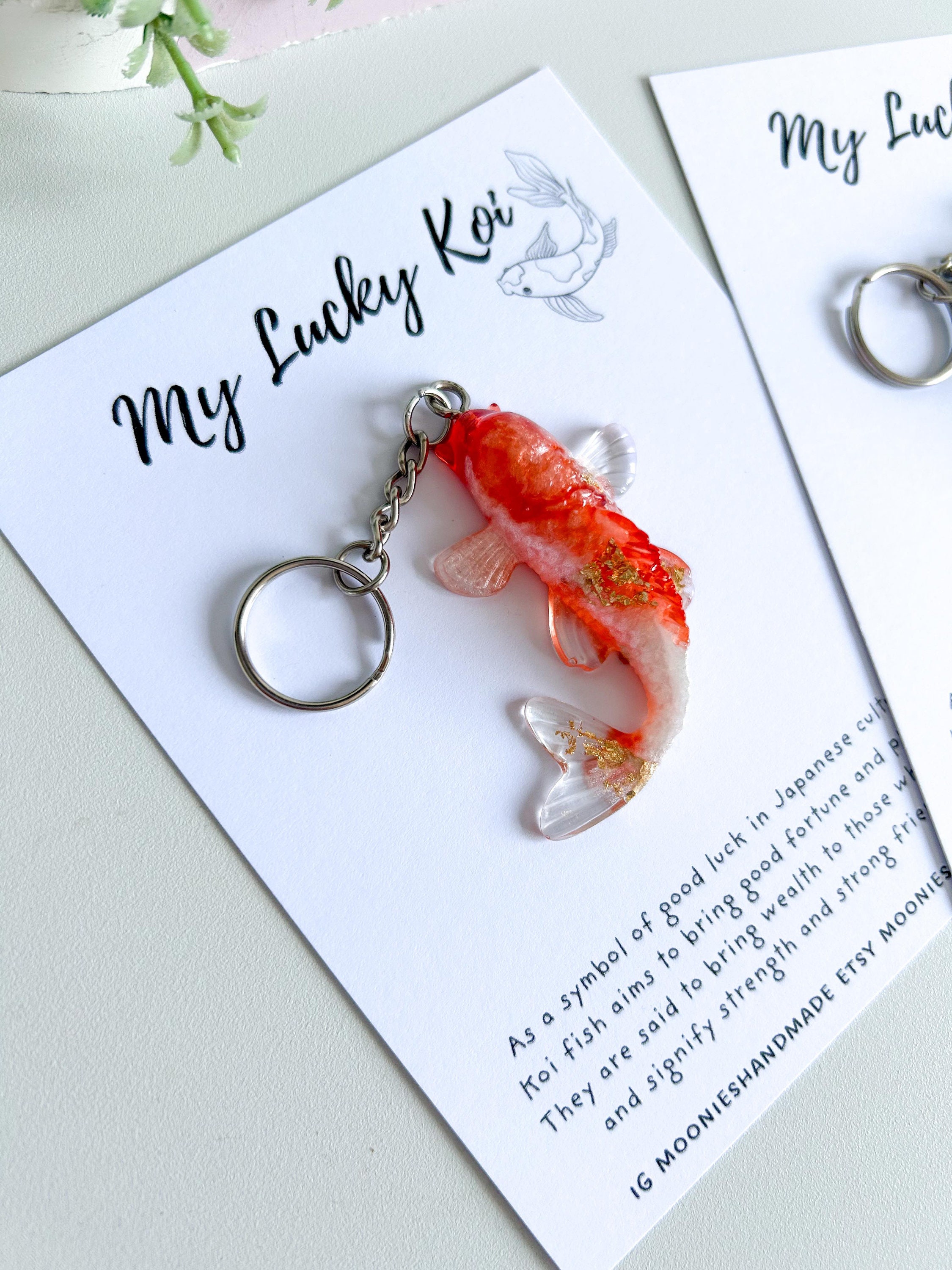 Koi Fish Keyring, Koi Carp Gifts, Good Luck Gifts, Lucky Keyring, Fish ...