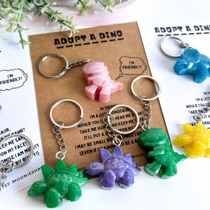 Dinosaur Keyring, Adopt A Dinosaur, Funny Keychain, Triceratops ...