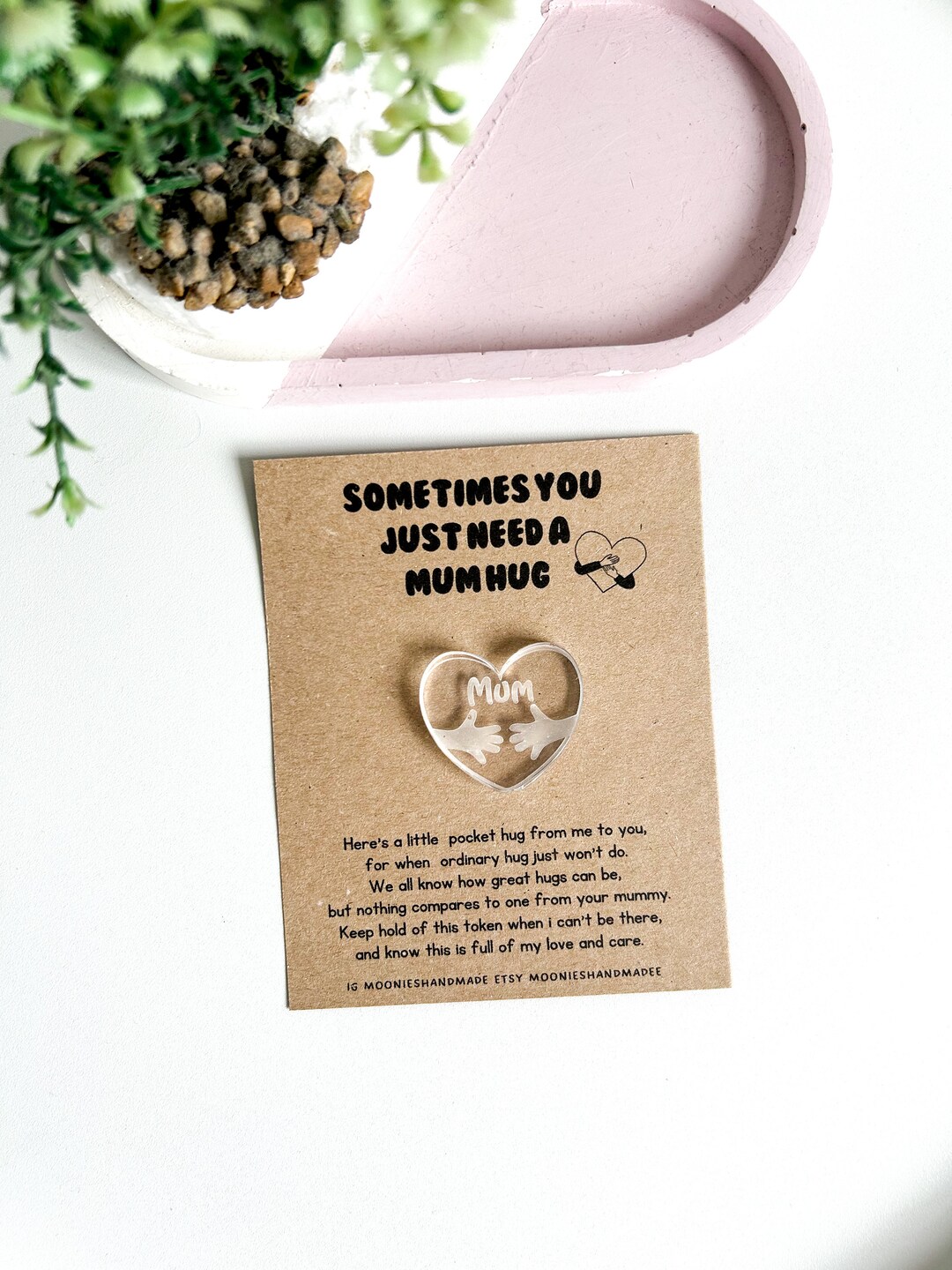 Mum Hug, Pocket Hug Token, Thinking of You Gift, Pick Me up Gift ...