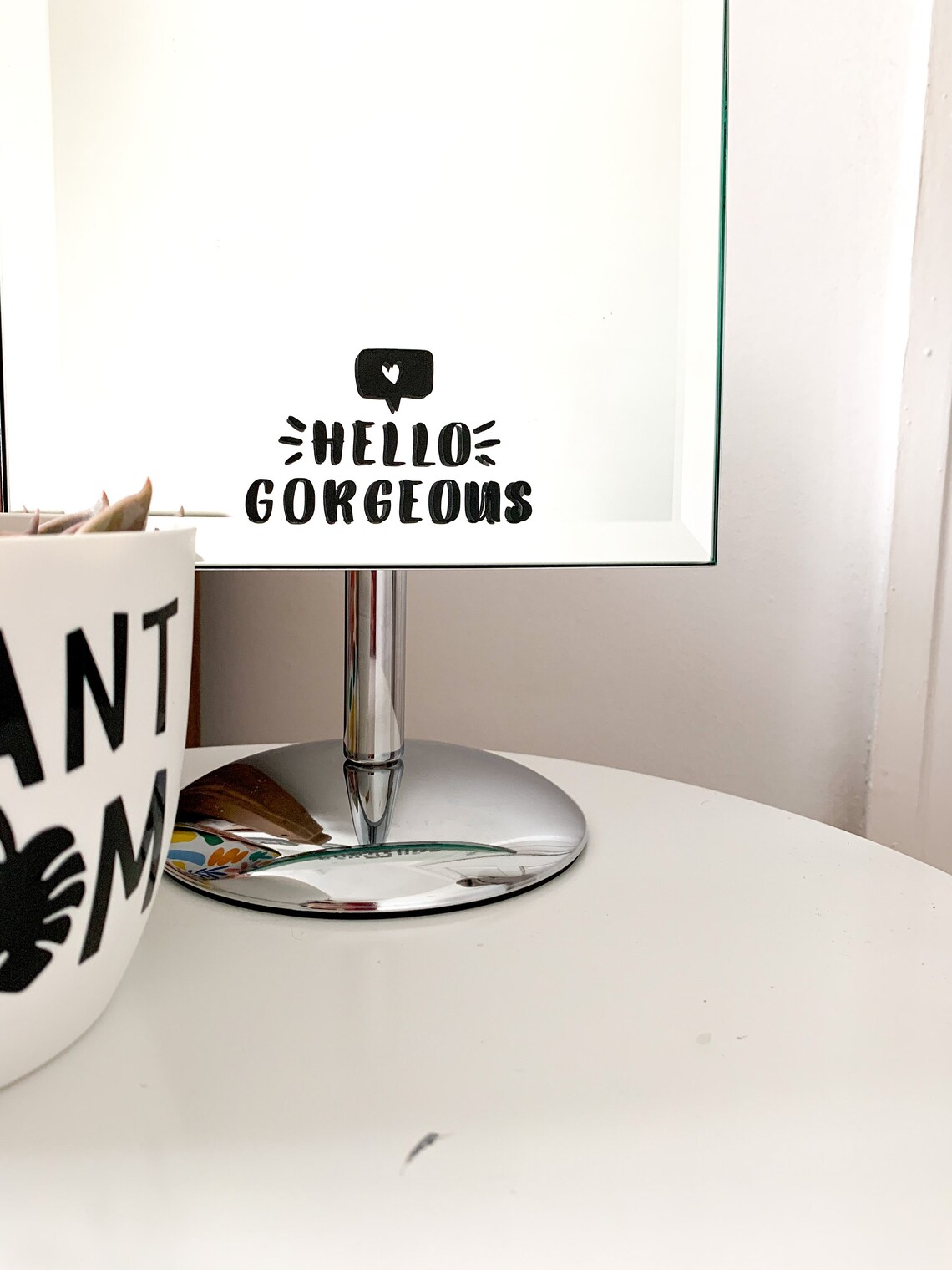 Hello Gorgeous Mirror Decals, Personalised Mirror, Home Decor, Makeup ...