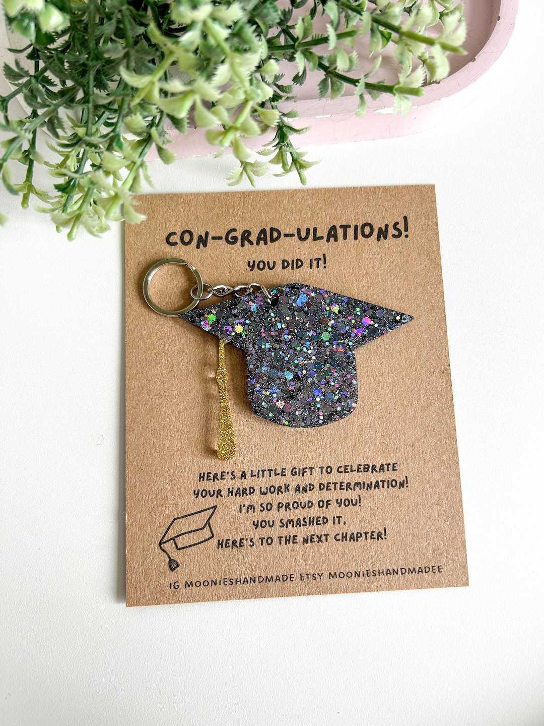 Graduation Gift, Graduation Cap Keychain, End of School Gift ...
