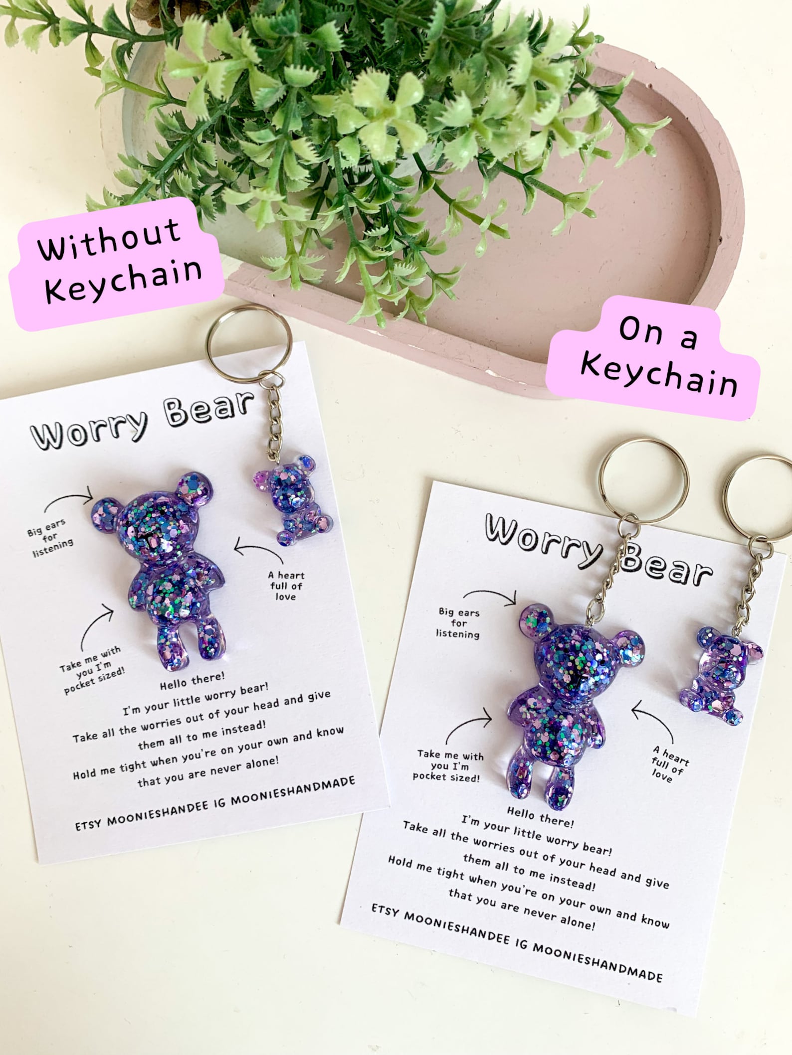 Worry Bear, Anxiety Relief Gift, Pocket Hug, Stress Relief Gift for Her ...