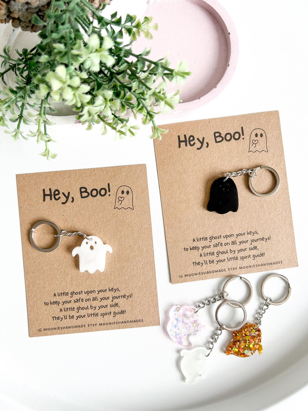 Handmade Ghost Keyring: Halloween Backpack Charm - Etsy