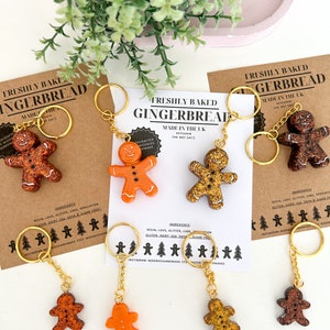 Gingerbread Man Keyring, Christmas Keychain, Biscuit Keychain ...