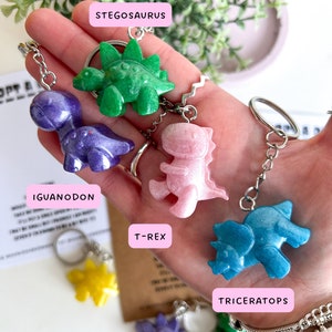 Dinosaur Keyring, Adopt A Dinosaur, Funny Keychain, Triceratops ...