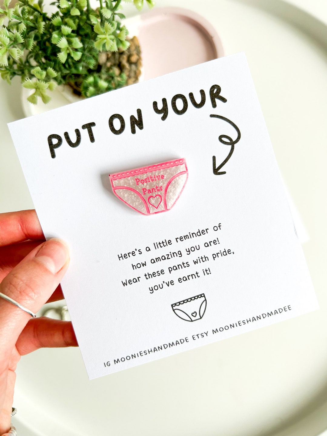 Positive Pants Keyring, Positive Pants Pin Badge, Mental Health Gifts ...