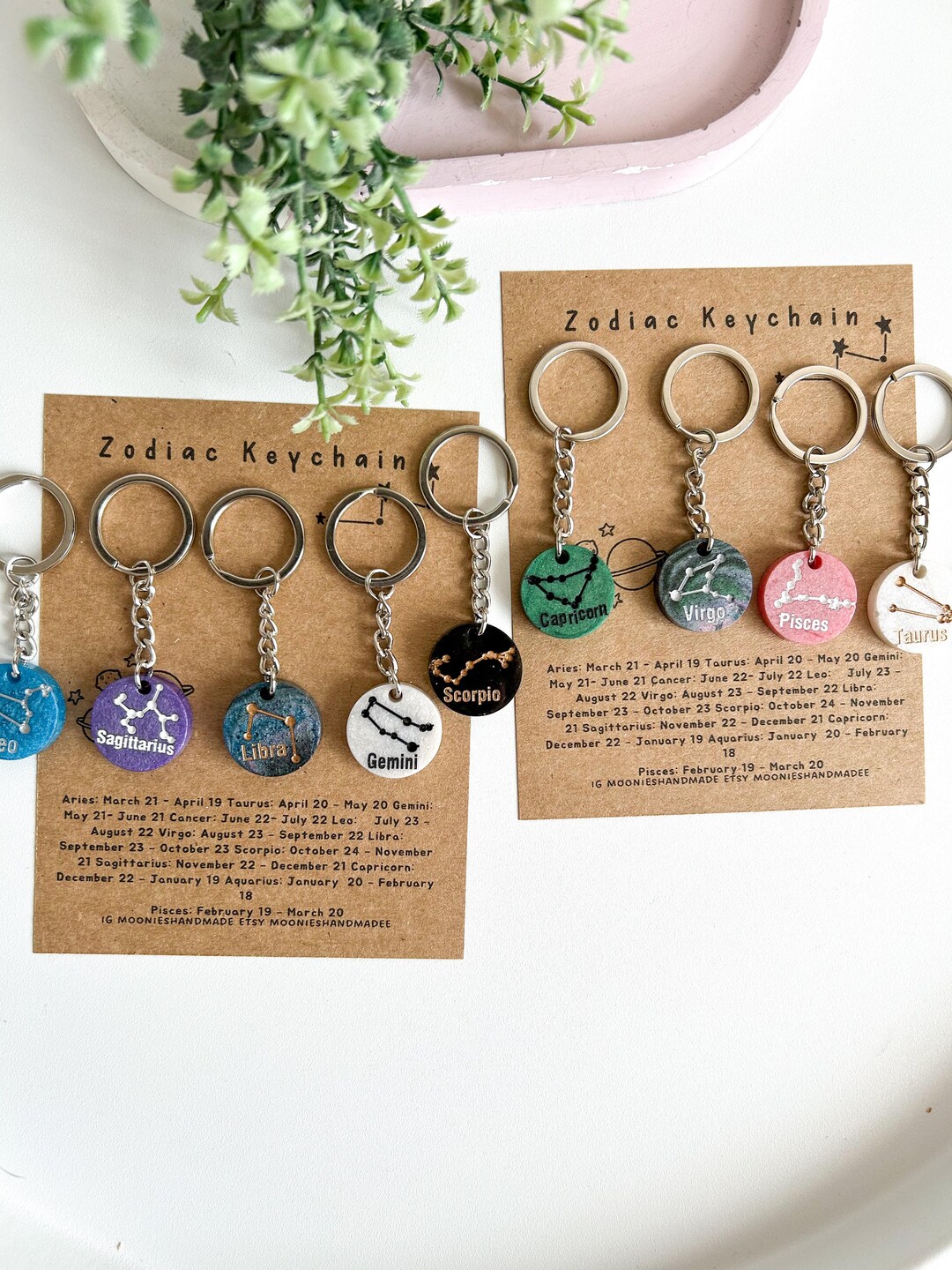 Zodiac Keyring, Astrology Gifts, Star Sign Gifts, Birthday Gifts for ...