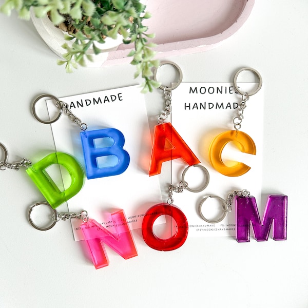 Letter Keyring - Etsy