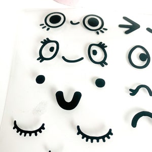 Face Stickers, Cute Vinyl Decals, Decal Bundle, Fun Bedroom Decor ...