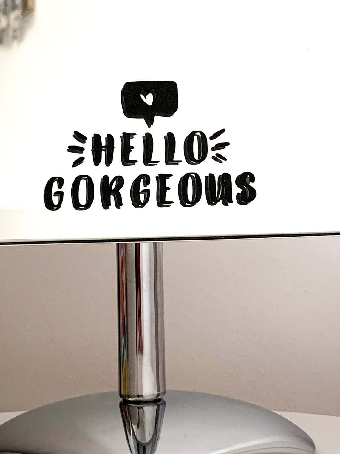 Hello Gorgeous Mirror Decals, Personalised Mirror, Home Decor, Makeup ...