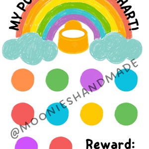 Potty Training Chart Printable, Rainbow Potty Training Chart, Kids ...