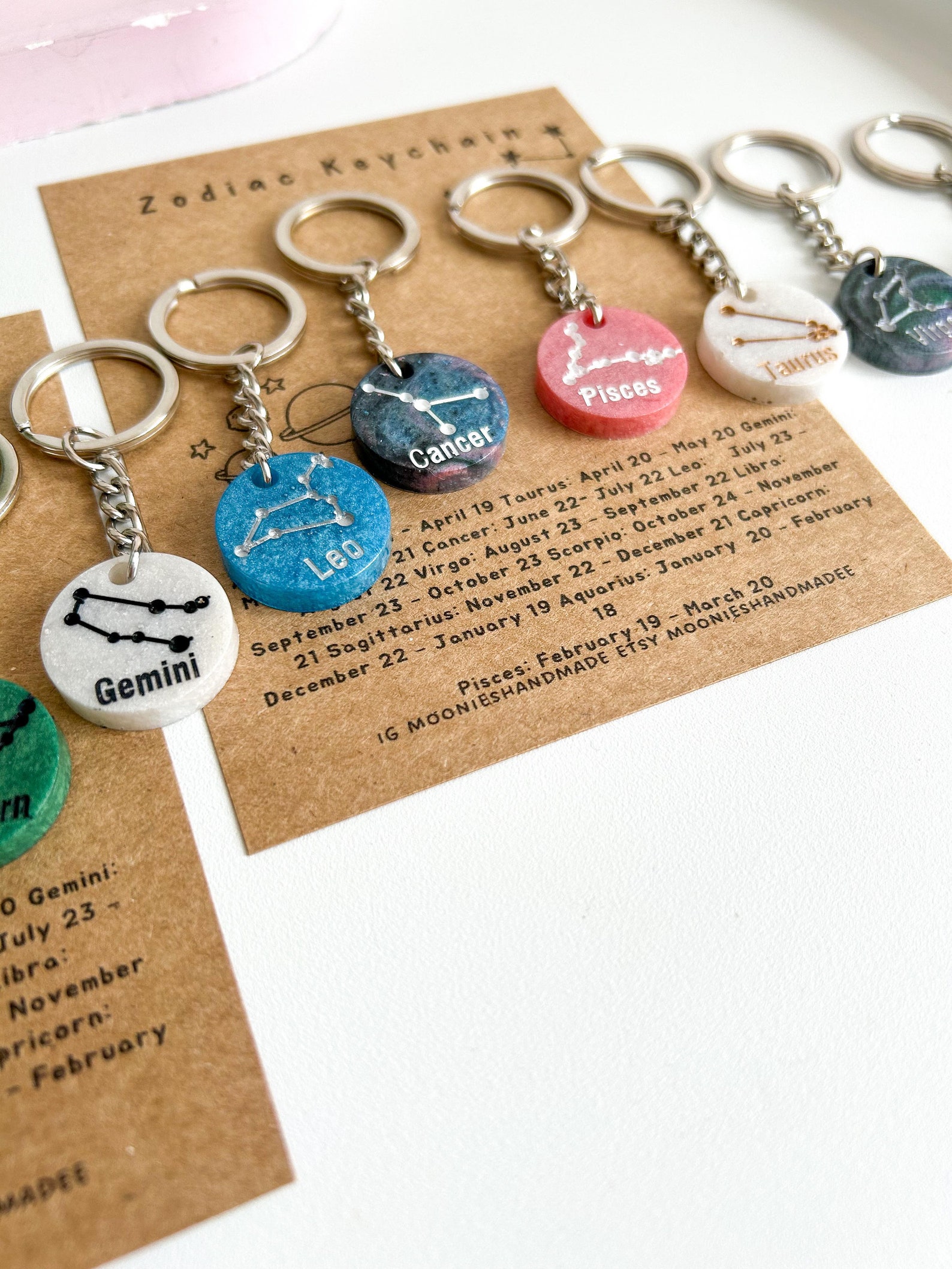 Zodiac Keyring, Astrology Gifts, Star Sign Gifts, Birthday Gifts for ...