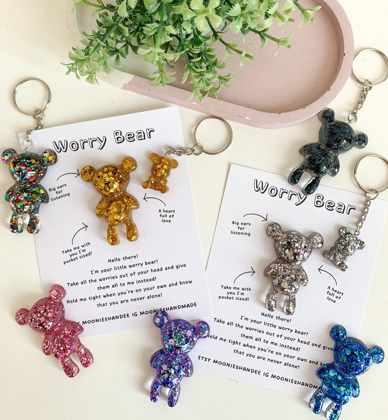 Worry Bear, Anxiety Relief Gift, Pocket Hug, Stress Relief Gift for Her ...