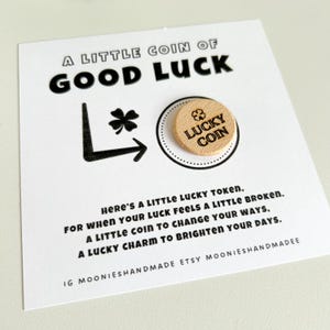 Lucky Coin, Good Luck Charm, Wooden Lucky Penny Token, Exam Gifts ...