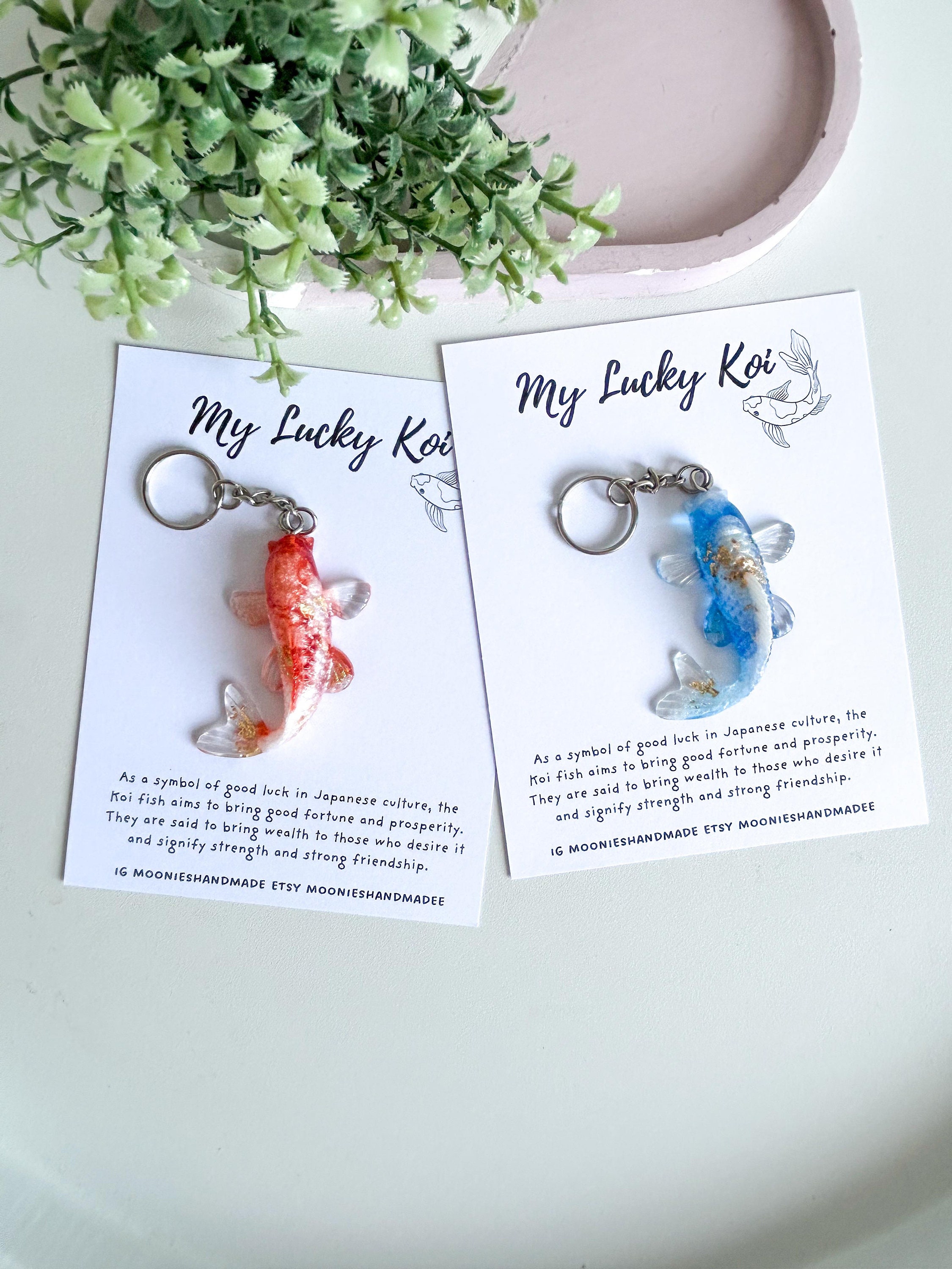 Koi Fish Keyring, Koi Carp Gifts, Good Luck Gifts, Lucky Keyring, Fish ...