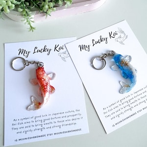 Koi Fish Keyring, Koi Carp Gifts, Good Luck Gifts, Lucky Keyring, Fish ...