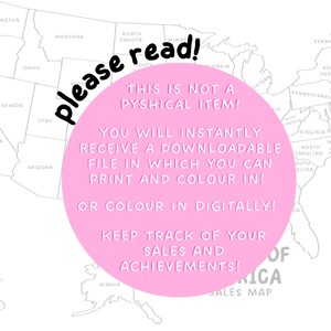 US Sales Map, US Map Printable, Business Tracker, Small Business ...