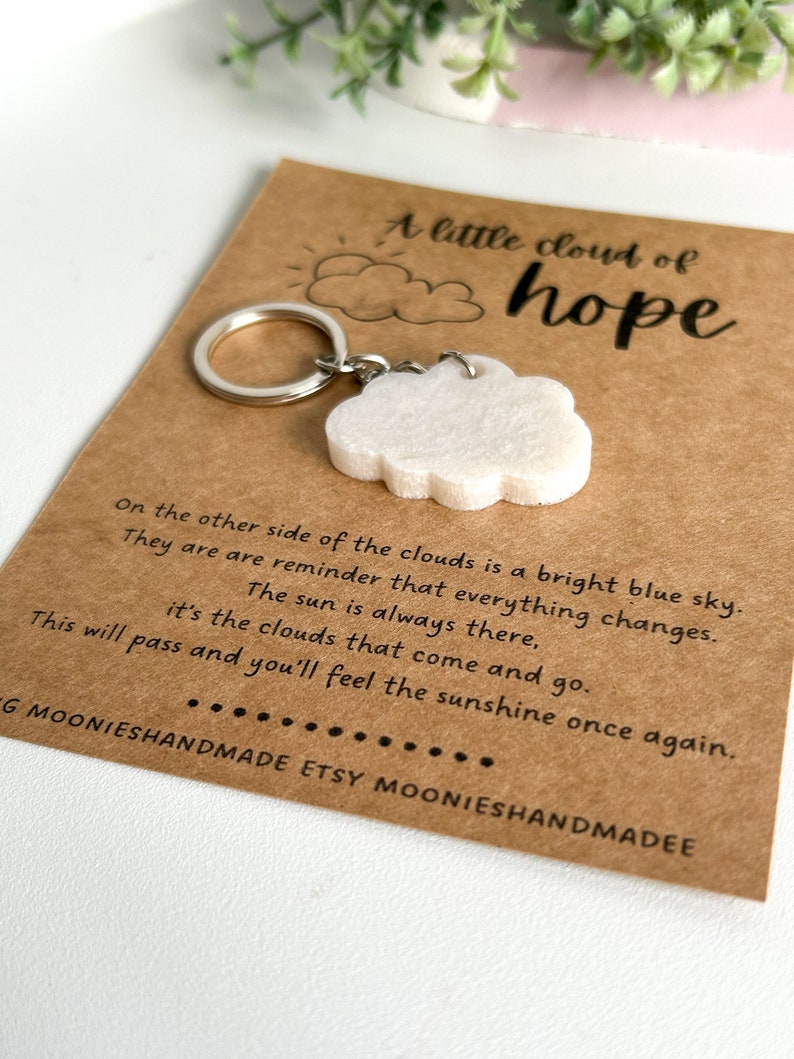 Cloud Keychain, Pick Me up Gift, Positivity Gift, Mental Health Gift ...