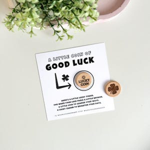 Lucky Coin, Good Luck Charm, Wooden Lucky Penny Token, Exam Gifts ...