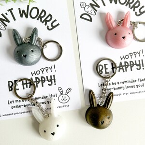 Pocket Pal, Rabbit Keychain, Easter Keyring, Easter Gift, Positive Gift ...