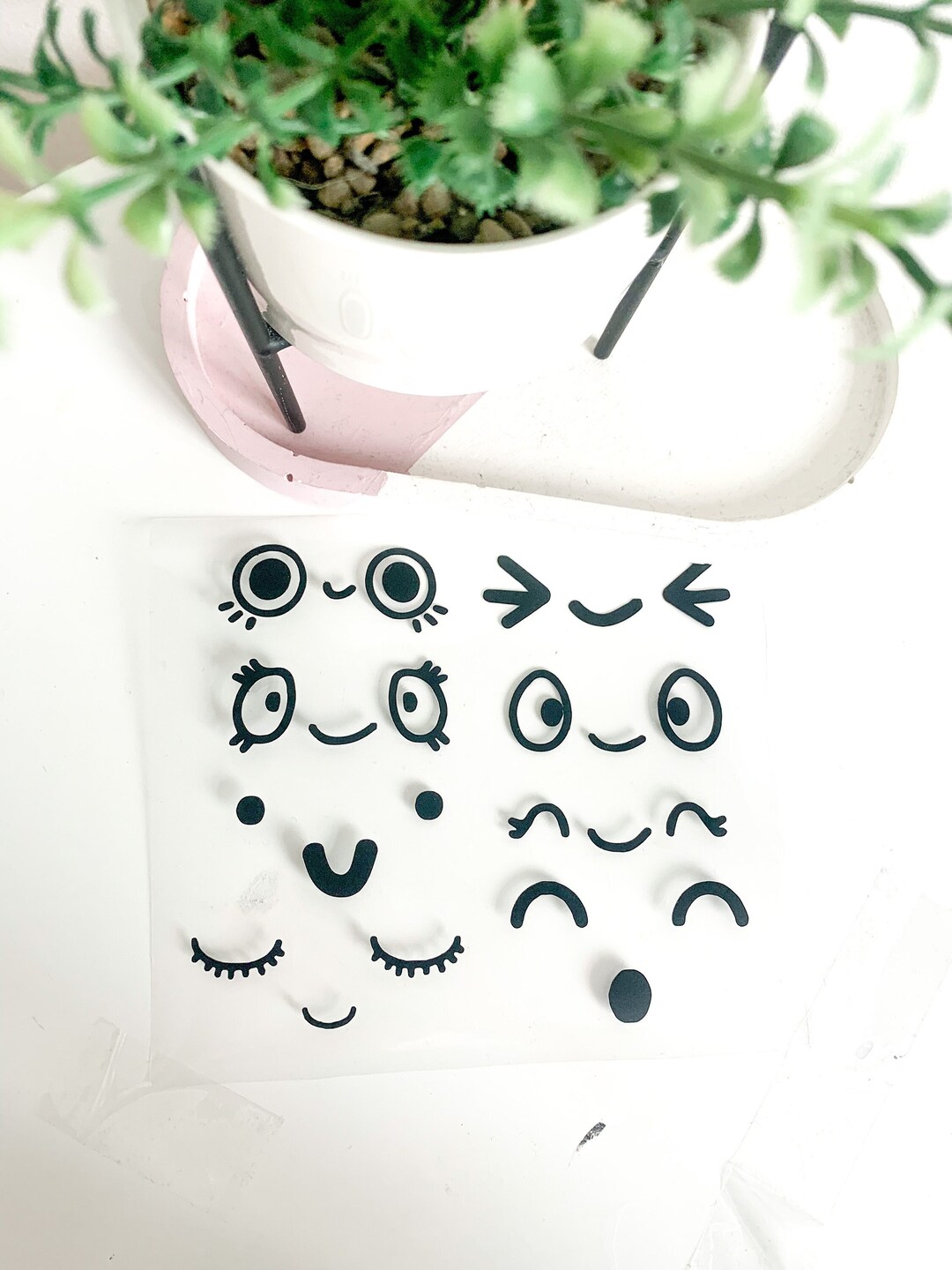 Face Stickers, Cute Vinyl Decals, Decal Bundle, Fun Bedroom Decor ...