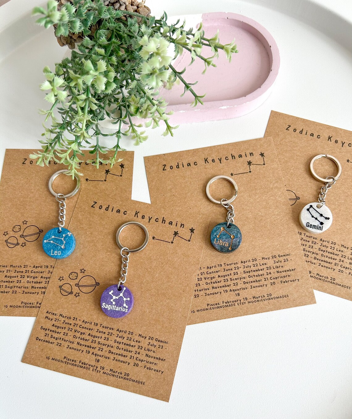 Zodiac Keyring, Astrology Gifts, Star Sign Gifts, Birthday Gifts for ...